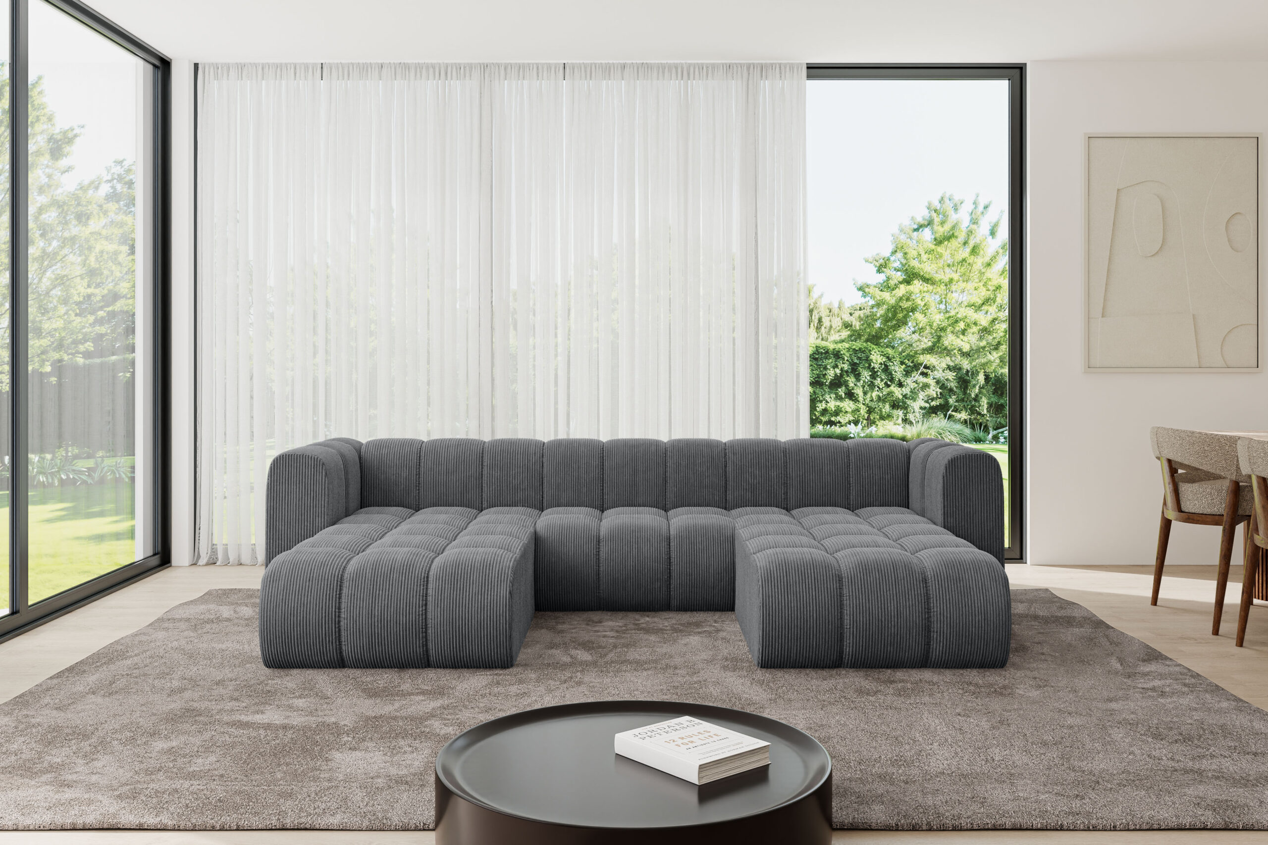 Wohnlandschaft Joren-U1 Dunkelgrau - Poso 115 | online kaufen ...